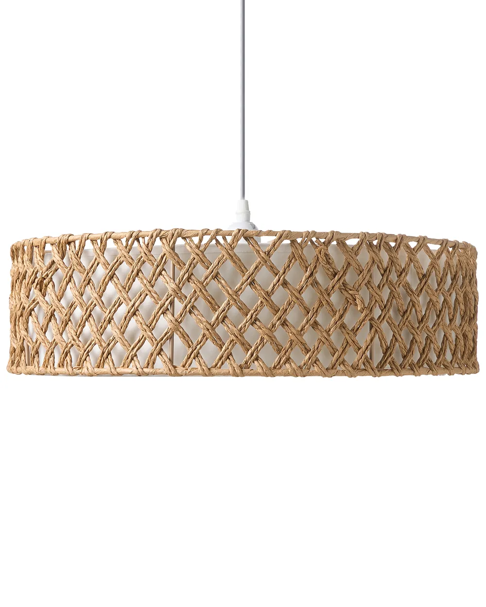 Pendant Lamp BLONDIN Paper Rope Natural | Beliani.co.uk