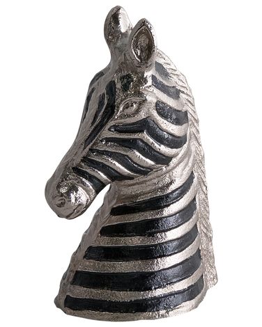Figurine Zebra ZAGORA Metal Black/ Silver | Beliani.co.uk