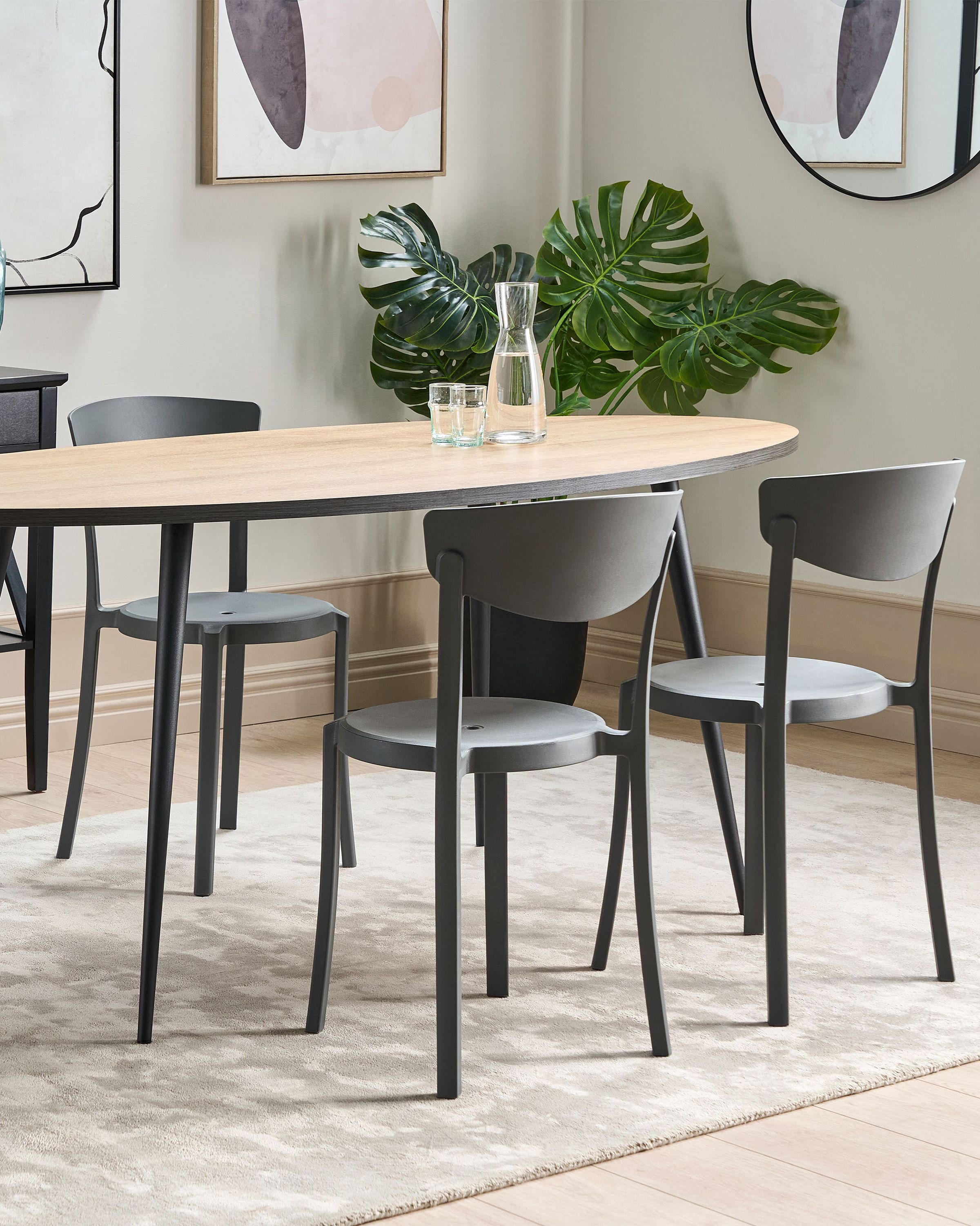 Sett med 4 hagestoler VIESTE Mørkegrå | Beliani.no