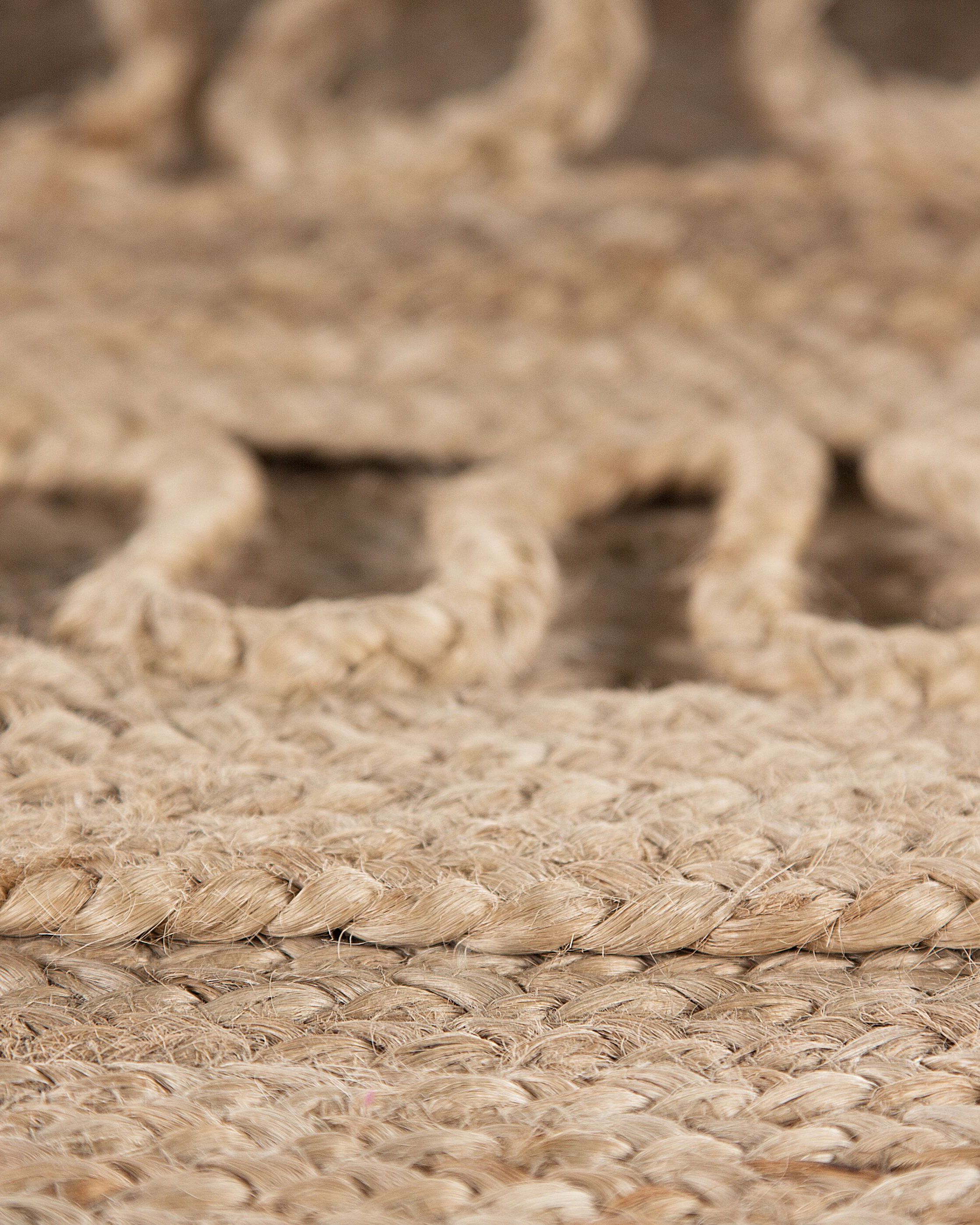 Round Area Rug Braided ø 120 cm Beige DIKILI | Beliani.co.uk