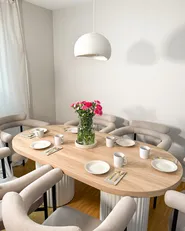 Set of 2 Dining Chairs LYNEY Fabric Beige | Beliani.co.uk