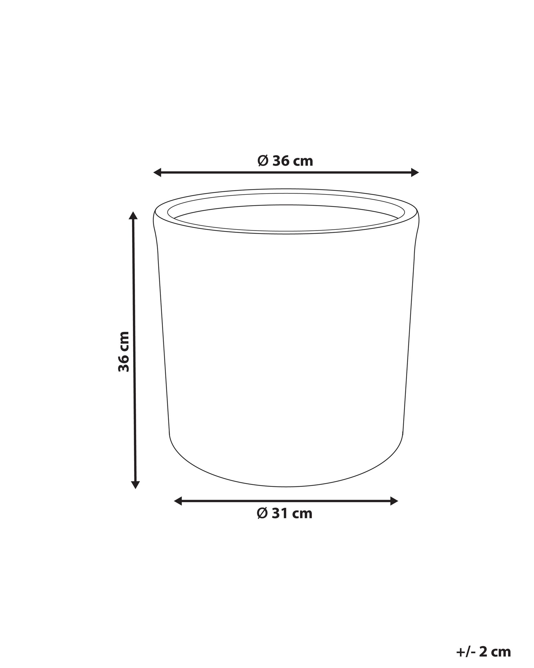 Plant Pot VOULA 36 cm Golden Brown | Beliani.co.uk