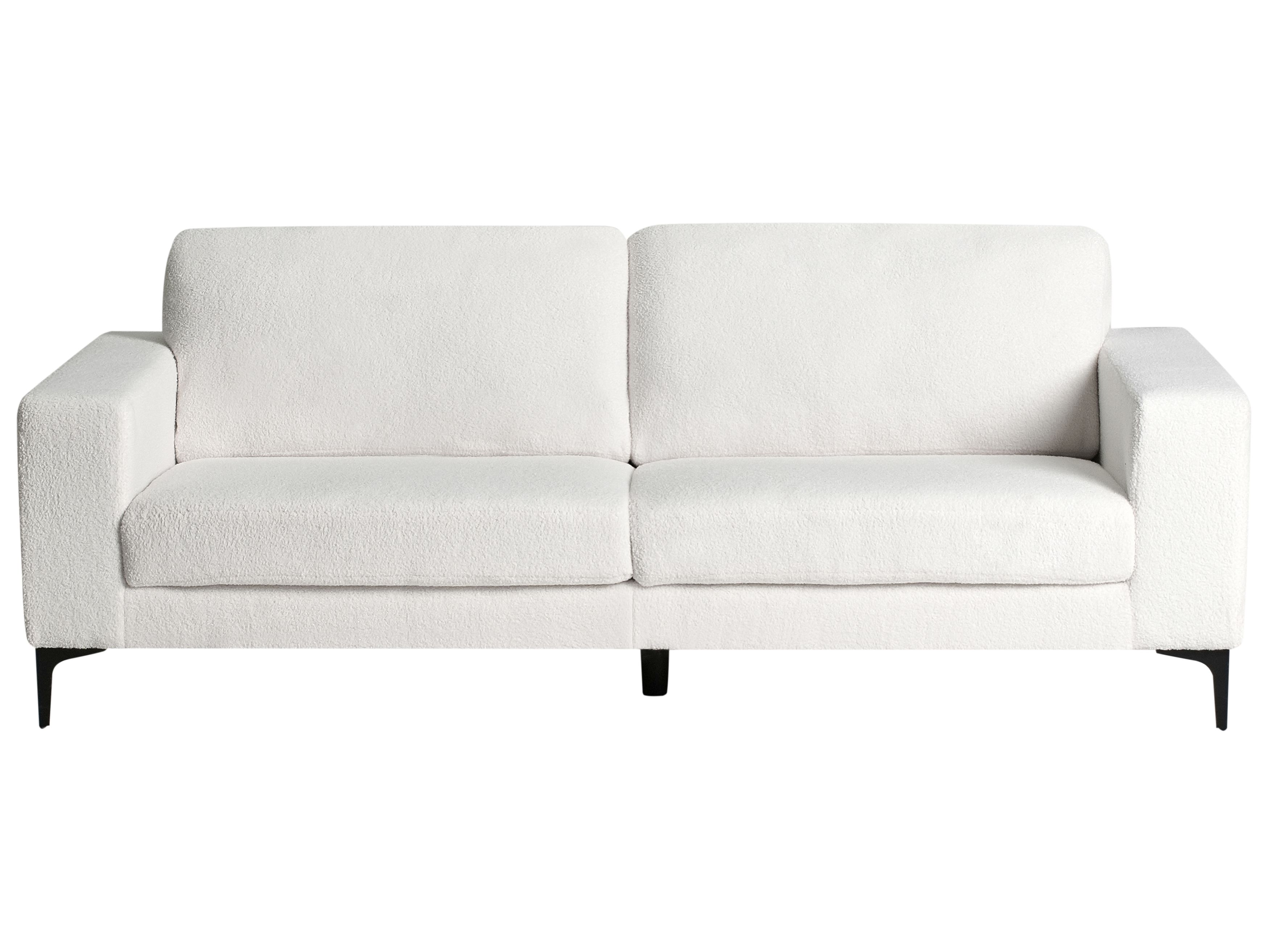 Sofa 3 Seater VADSTENA Boucle Off-White | Beliani.co.uk
