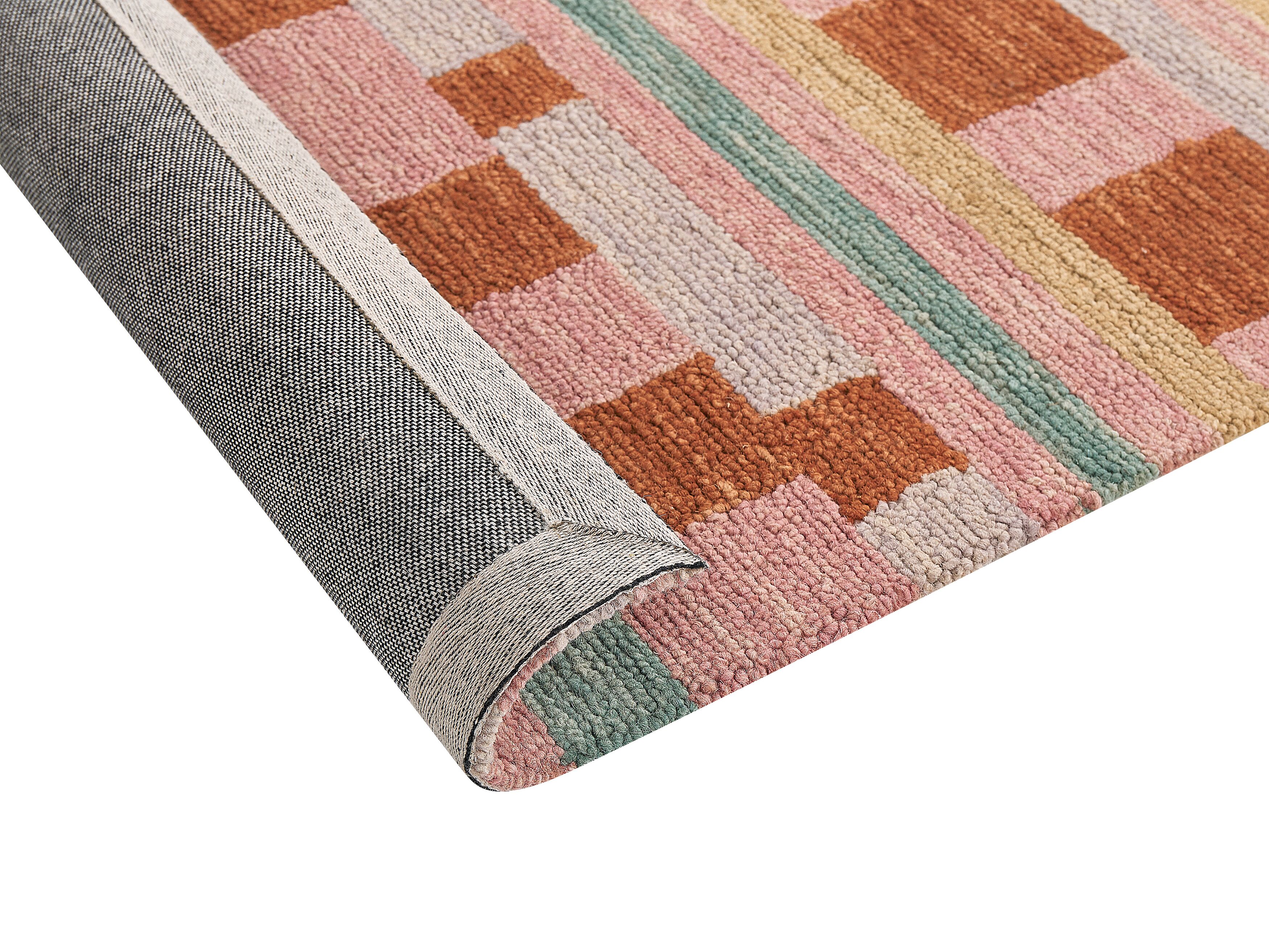 Rug YOMRA Multicolour 200 x 200 cm Wool | Beliani.co.uk