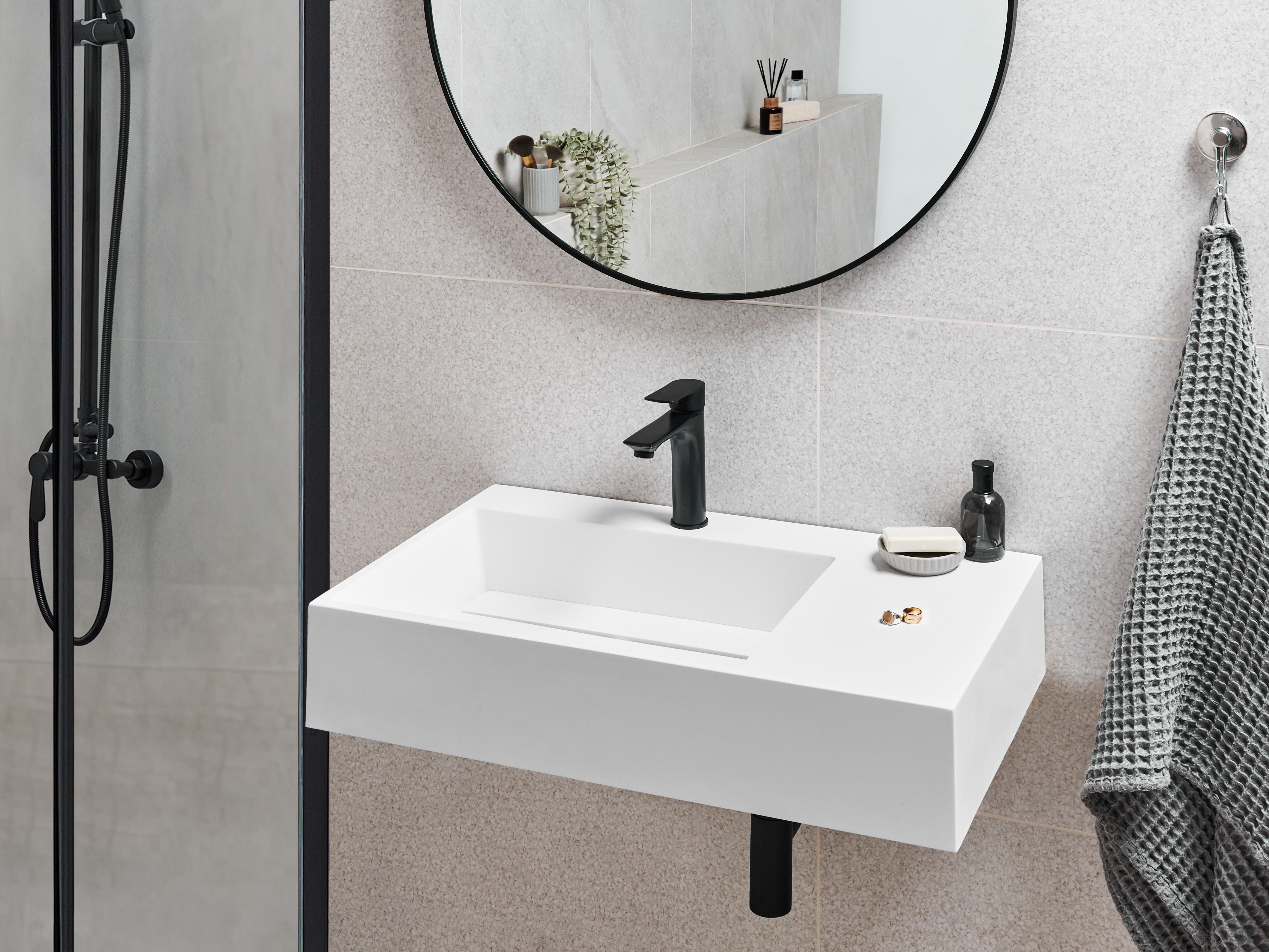 Wall Hung Basin 750 x 430 mm White CUSCO | Beliani.pl