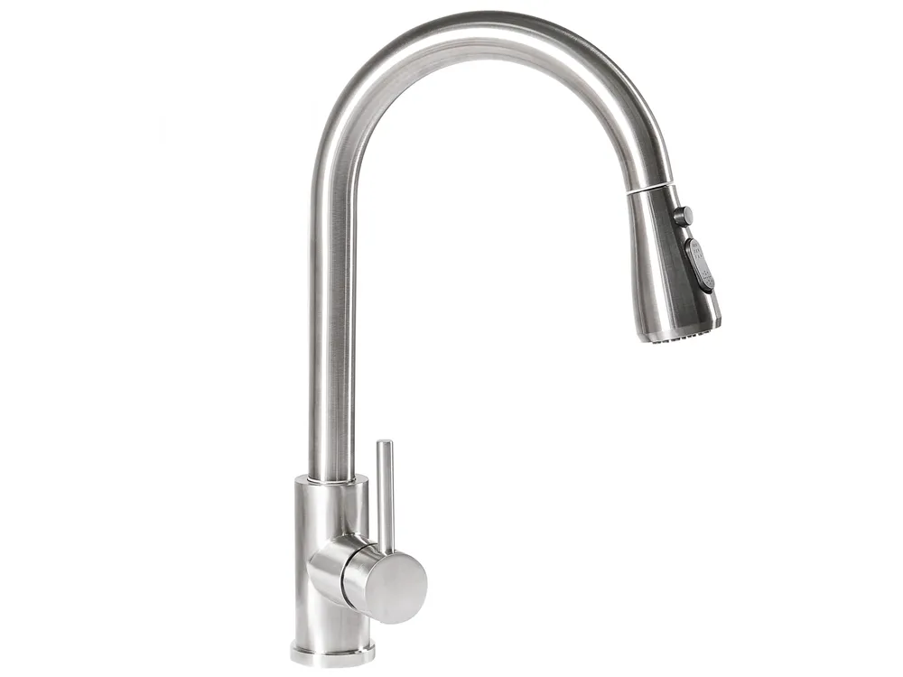 Kitchen Pull Out Tap PAIMUN Silver | Beliani.co.uk