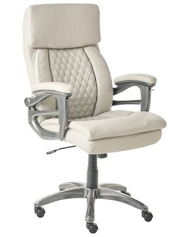 Executive Chair GALLANT Faux Leather Beige | Beliani.co.uk