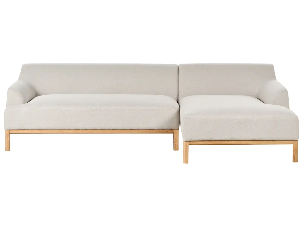 Sofa 3 Seater SOSJO Fabric Light Grey | Beliani.co.uk