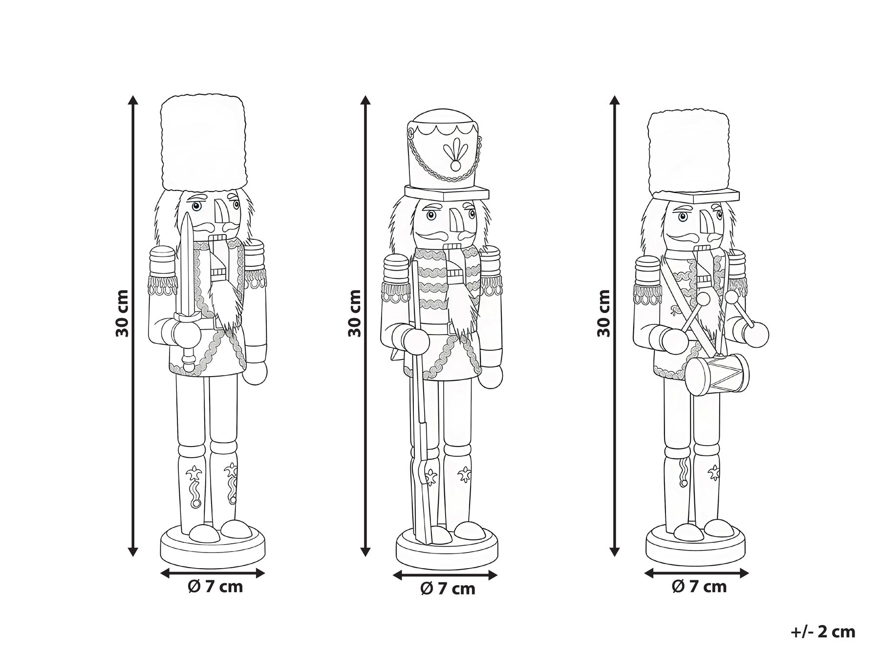 Accessoire Décoratif LAGAN Casse-noisette 30 cm Rouge | Beliani.fr
