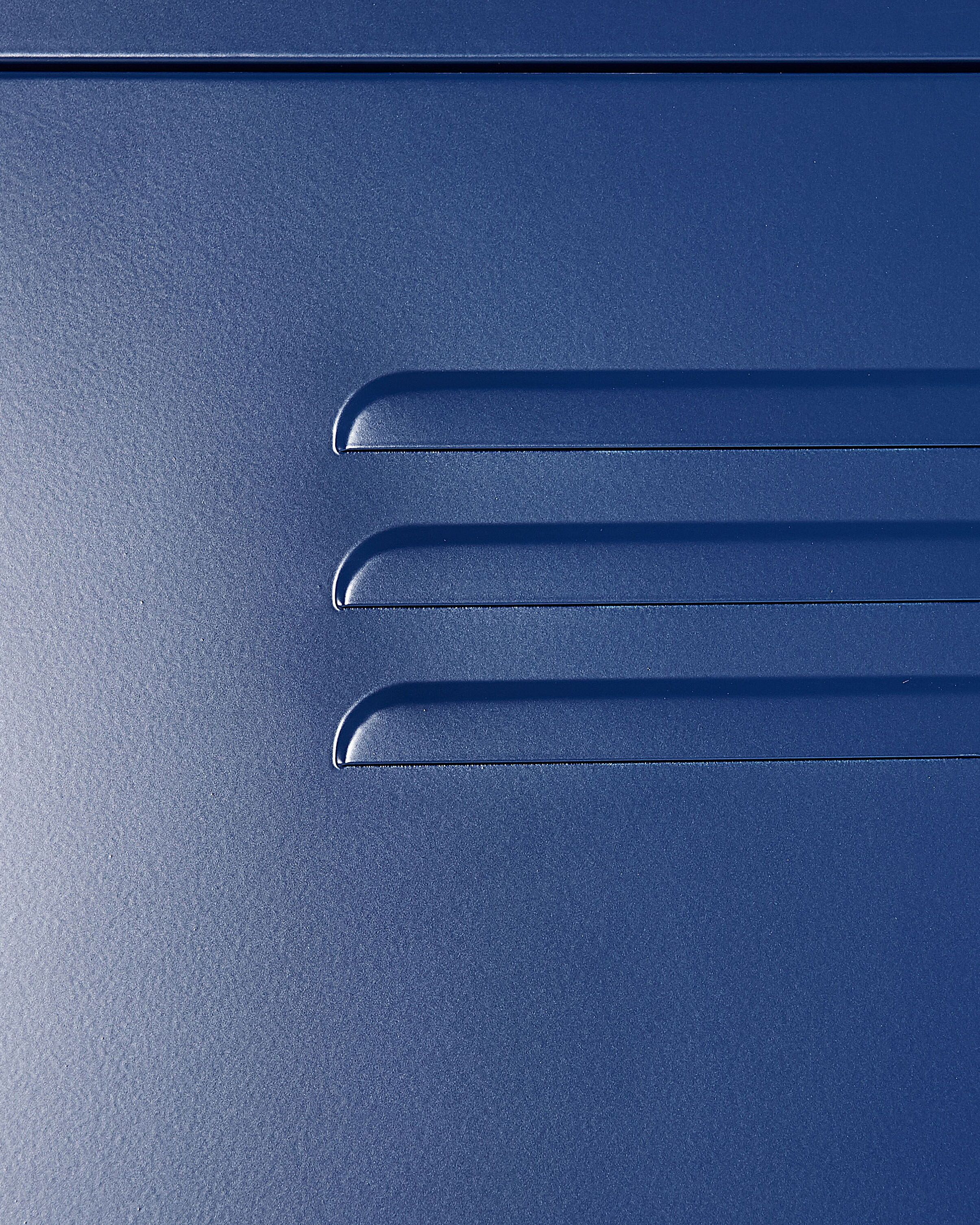 2 Door Metal Storage Cabinet Navy Blue VARNA | Beliani.co.uk