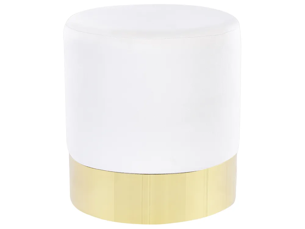 Pouffe SOPHIA Velvet White | Beliani.co.uk