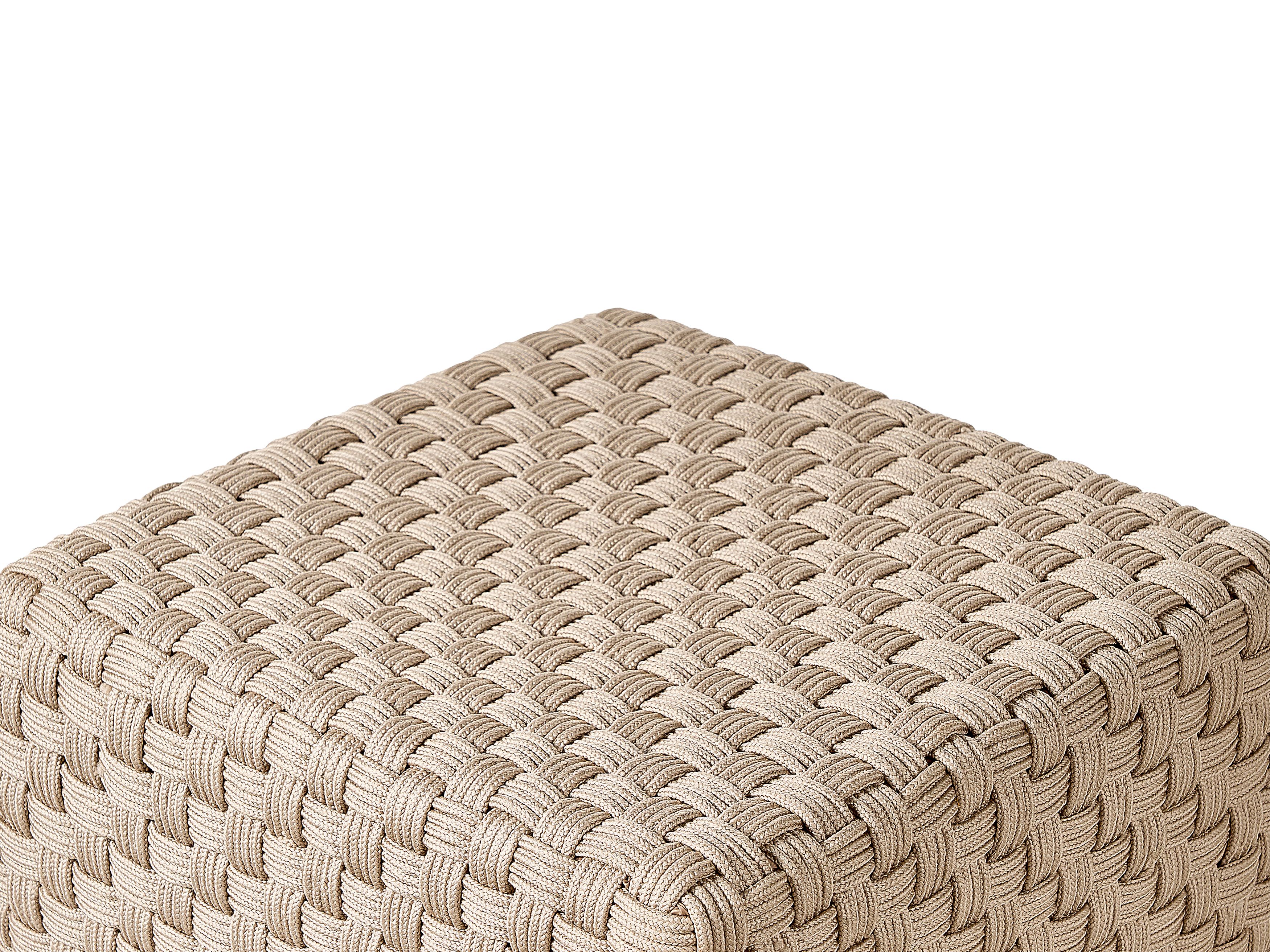 Tópszínű kültéri puff 50 x 50 cm NALLI | Beliani.hu