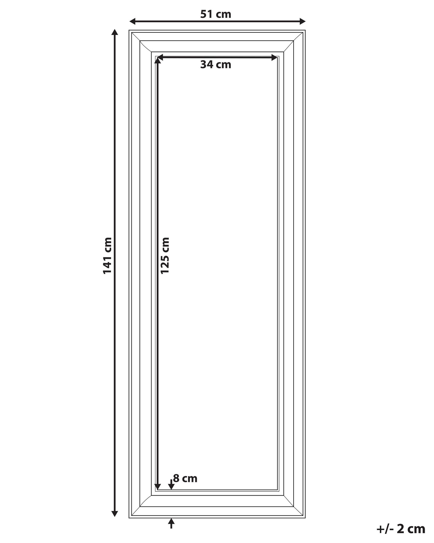 Wall Mirror AURILLAC 51 cm 141 cm Gold | Beliani.es