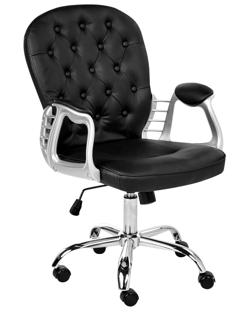 Grey faux leather desk chair store