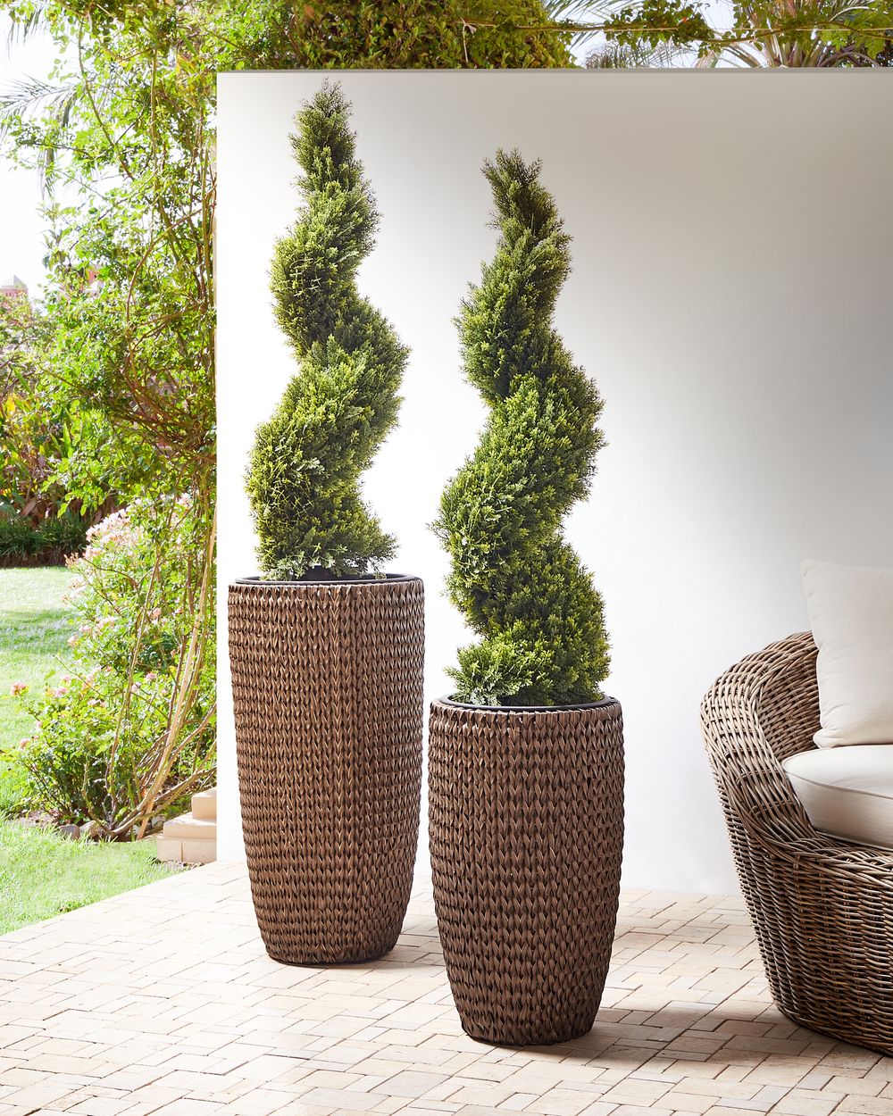 Blumenvase RAZALA Glas 40 cm Bunt | Beliani.at