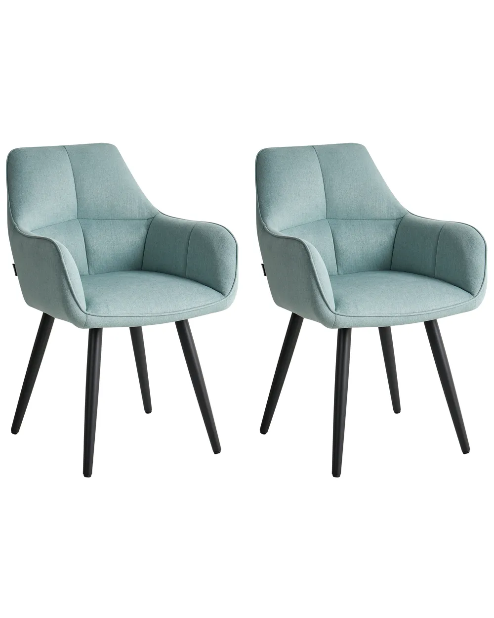 Set of 4 Dining Chairs GLENDIVE Fabric Light Blue | Beliani.co.uk