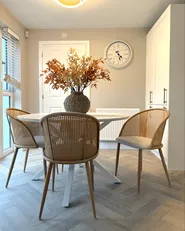 Set of 2 Dining Chairs CORNELL Metal Light Beige | Beliani.co.uk