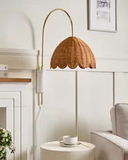 Wall Lamp VALUKKAI Rattan Natural | Beliani.co.uk