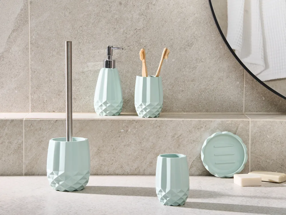 mint bathroom accessories