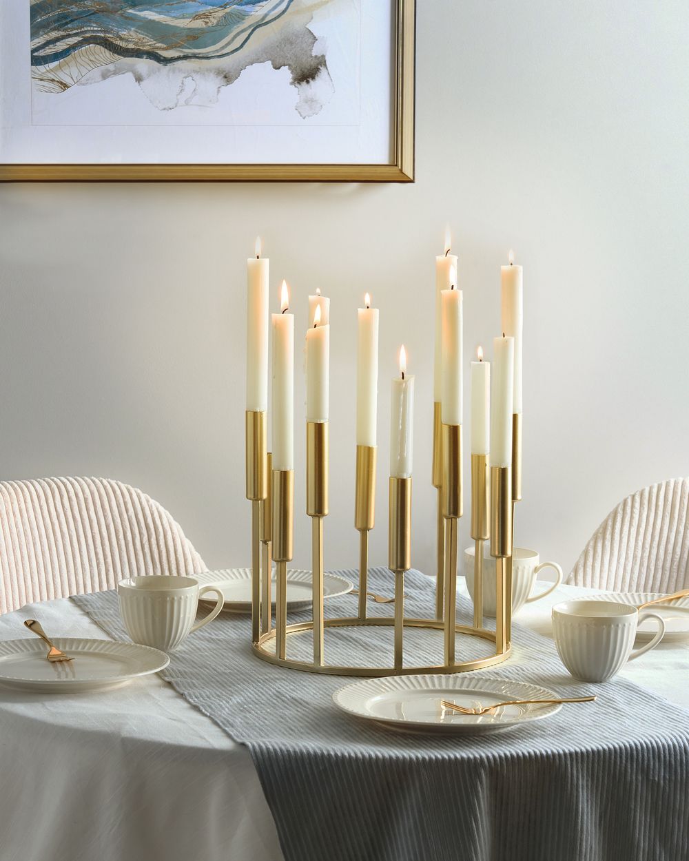 Candelero SERAM Metal 45 cm Dorado | Beliani.es