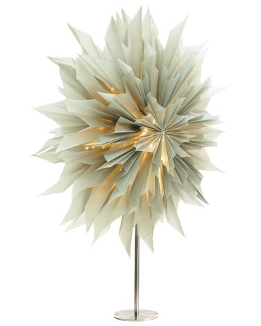 Christmas Decoration Table Lamp VAXAN Star 72 cm Light Grey | Beliani.se