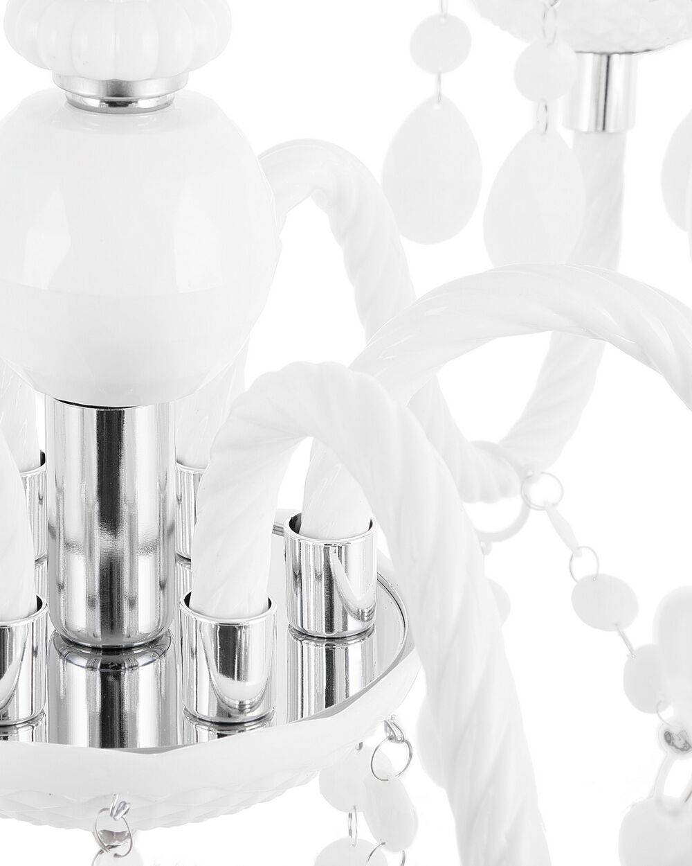 White Acrylic Chandeliers 110V Modern LED Acrylic Chandelier Curve