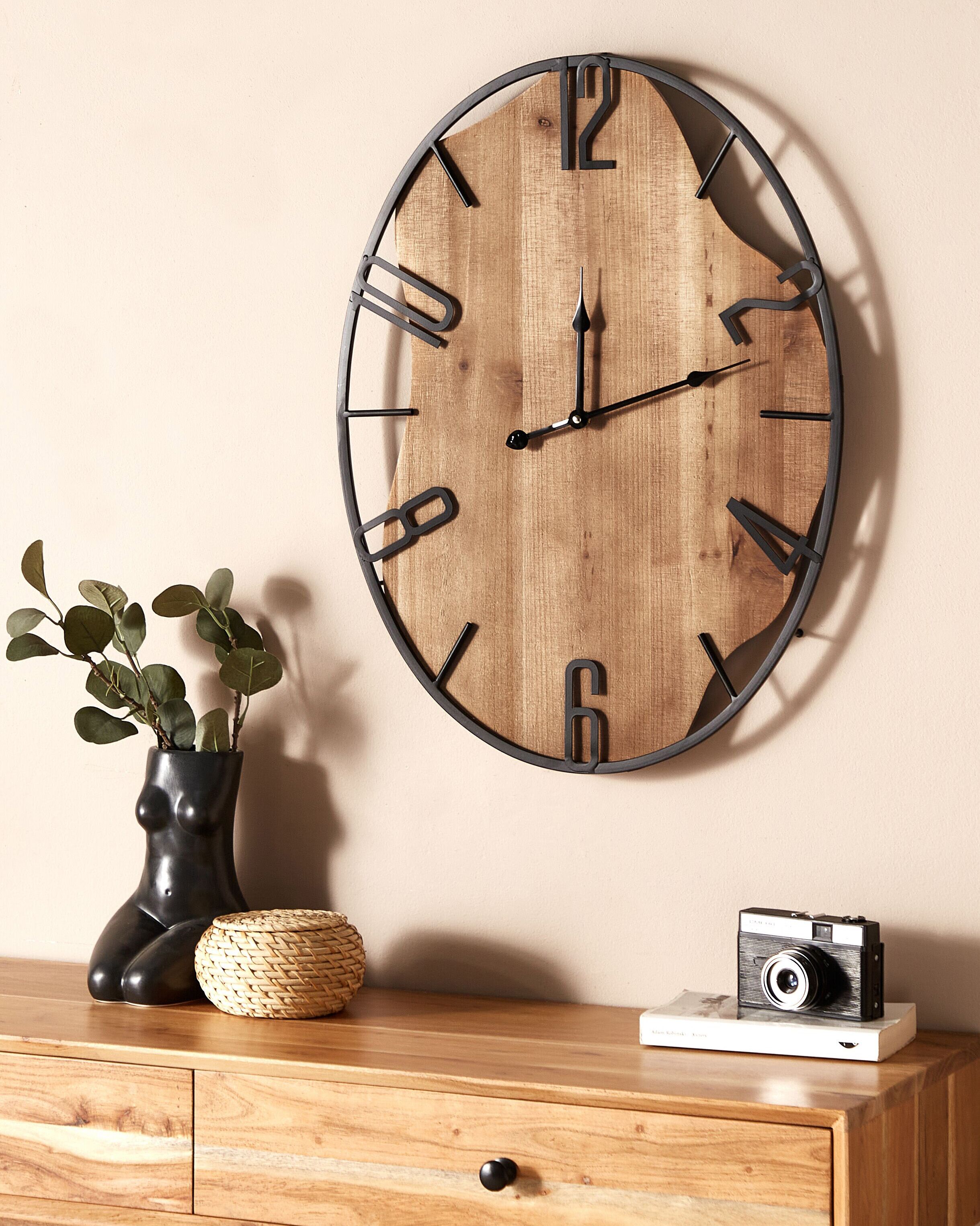 Wall Clock MEYNES 46 cm Metal Black | Beliani.co.uk