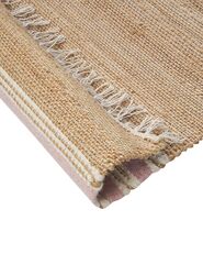 Rug MIRZA Pastel Pink 80 x 150 cm Jute | Beliani.co.uk