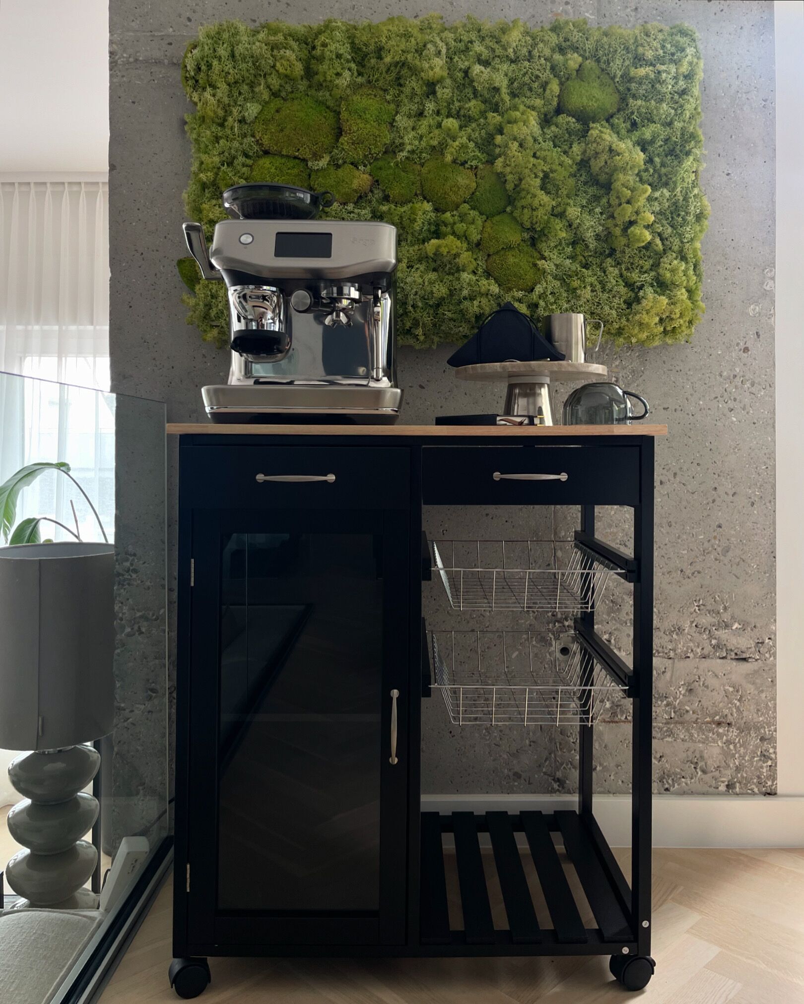 Kitchen Storage Trolley Black BOVES | Beliani.co.uk