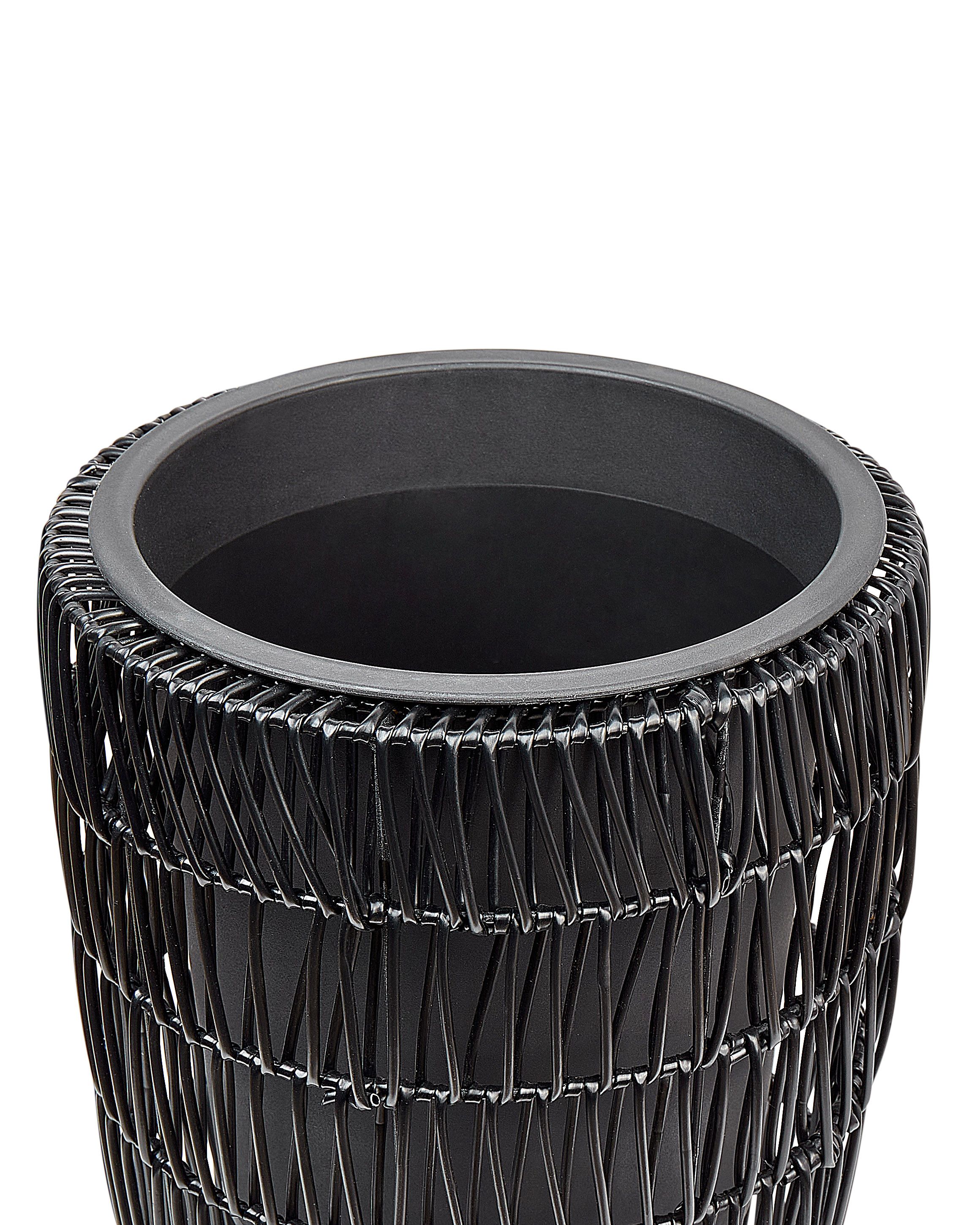 Lot de 2 pots de fleurs CHELONE 26/34 cm Noir | Beliani.fr