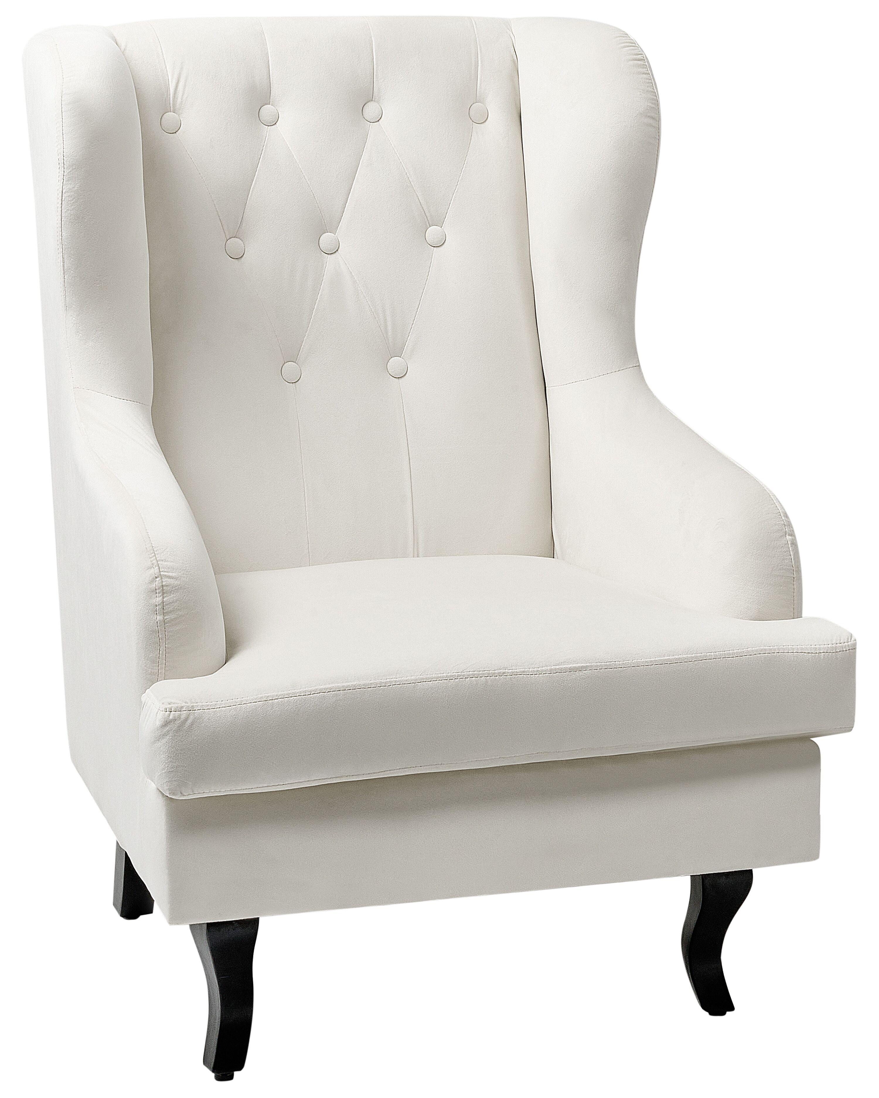 Wingback Chair ALTA Velvet Off-White | Beliani.co.uk