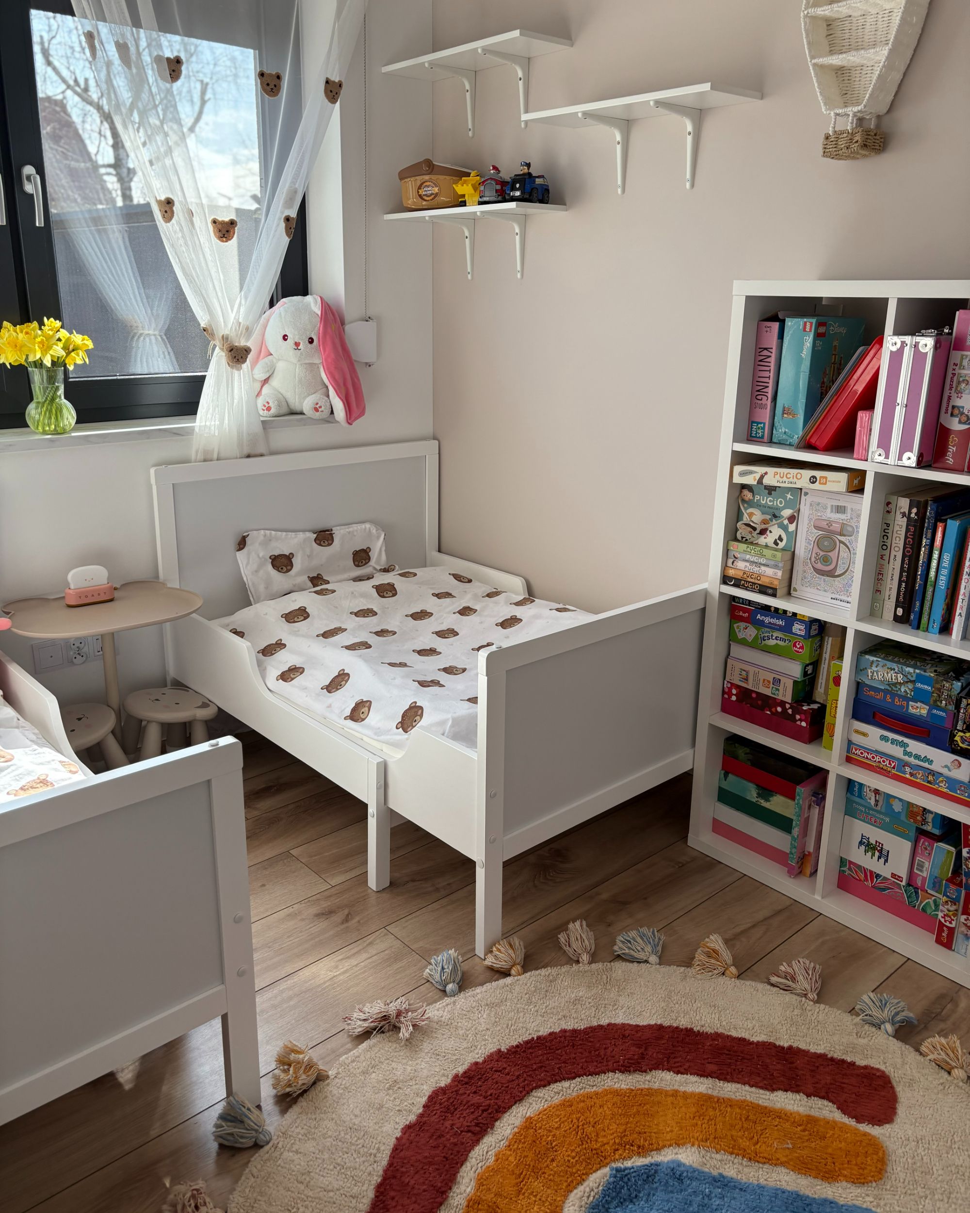 Extendable Kids Bed Pine Wood MONTIGNY 90 x 200 cm (EU Single) White ...