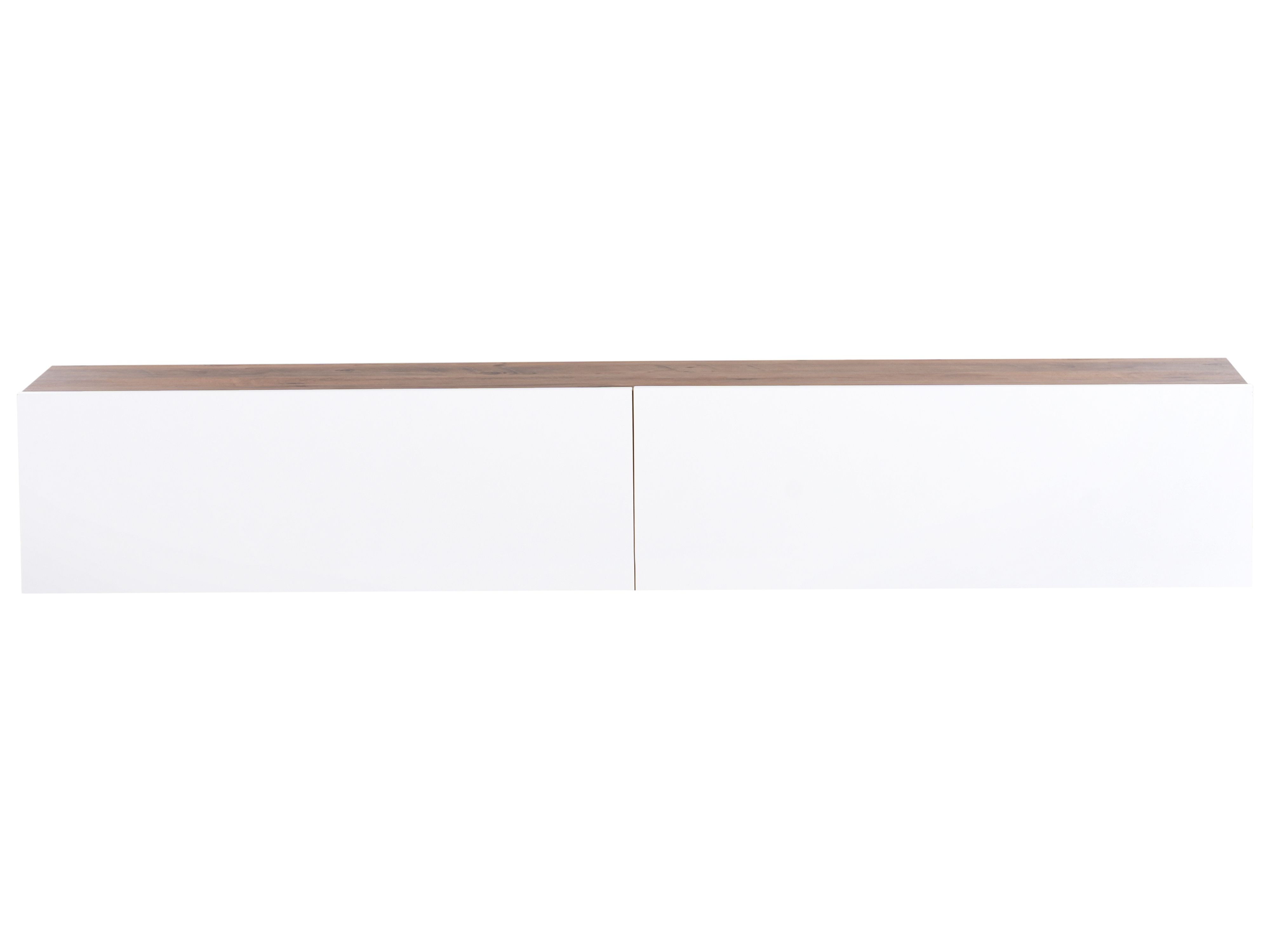 Wall Mounted TV Stand GLADSTONE Brown/ White | Beliani.co.uk