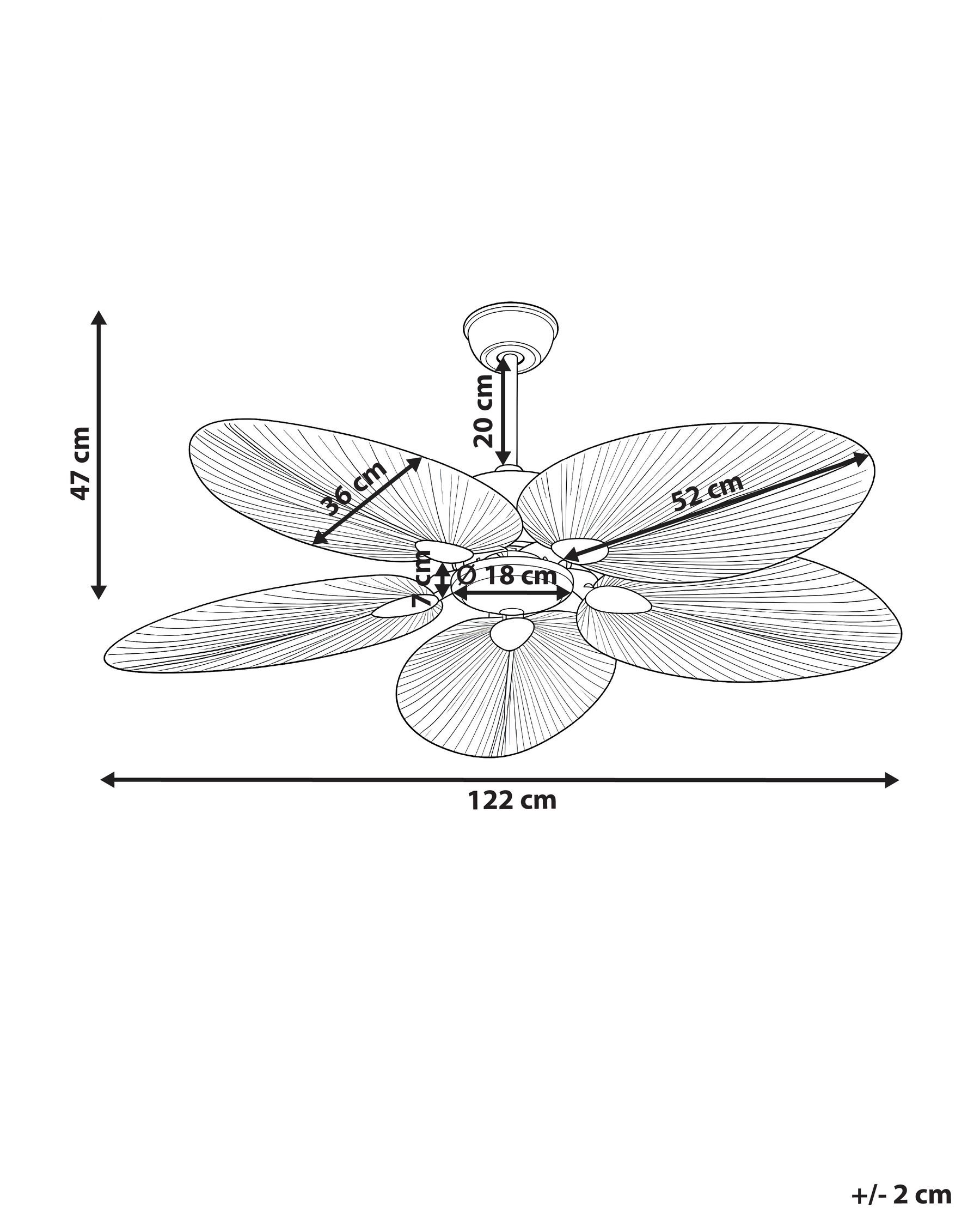 Ceiling Fan MAMMOTH Natural | Beliani.co.uk