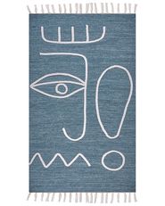 Outdoor Rug YAVU Blue 80 x 150 cm | Beliani.co.uk