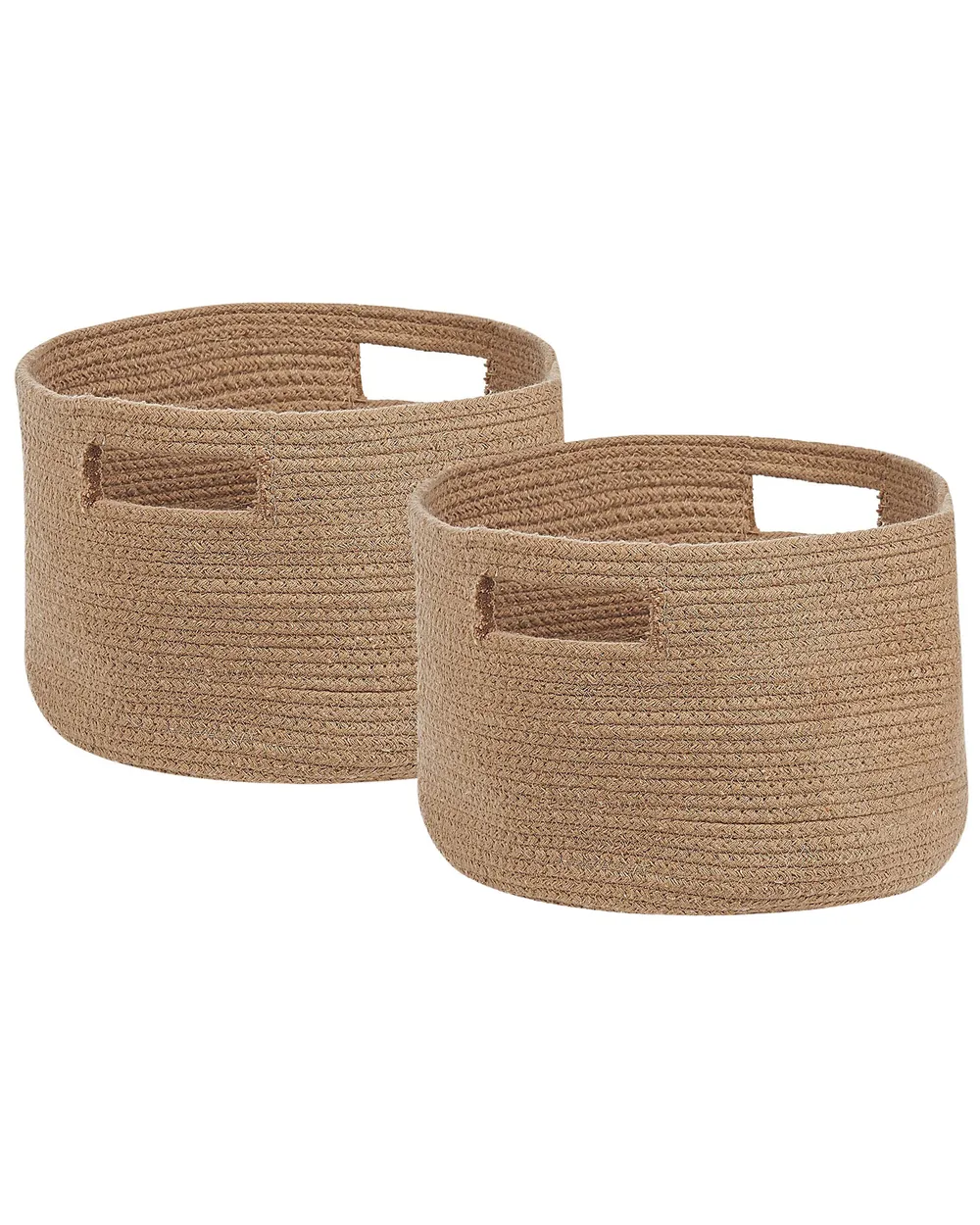 Set of 3 Baskets ARCHA Cotton Pink | Beliani.co.uk