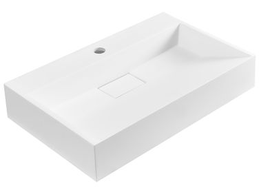 Wall Hung Basin 600 x 380 mm White QUENKO | Beliani.co.uk
