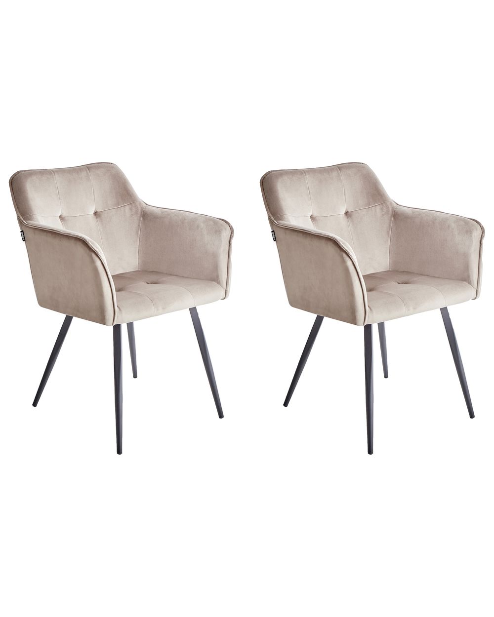 Set of 2 Dining Chairs BLANE Wood Beige | Beliani.co.uk