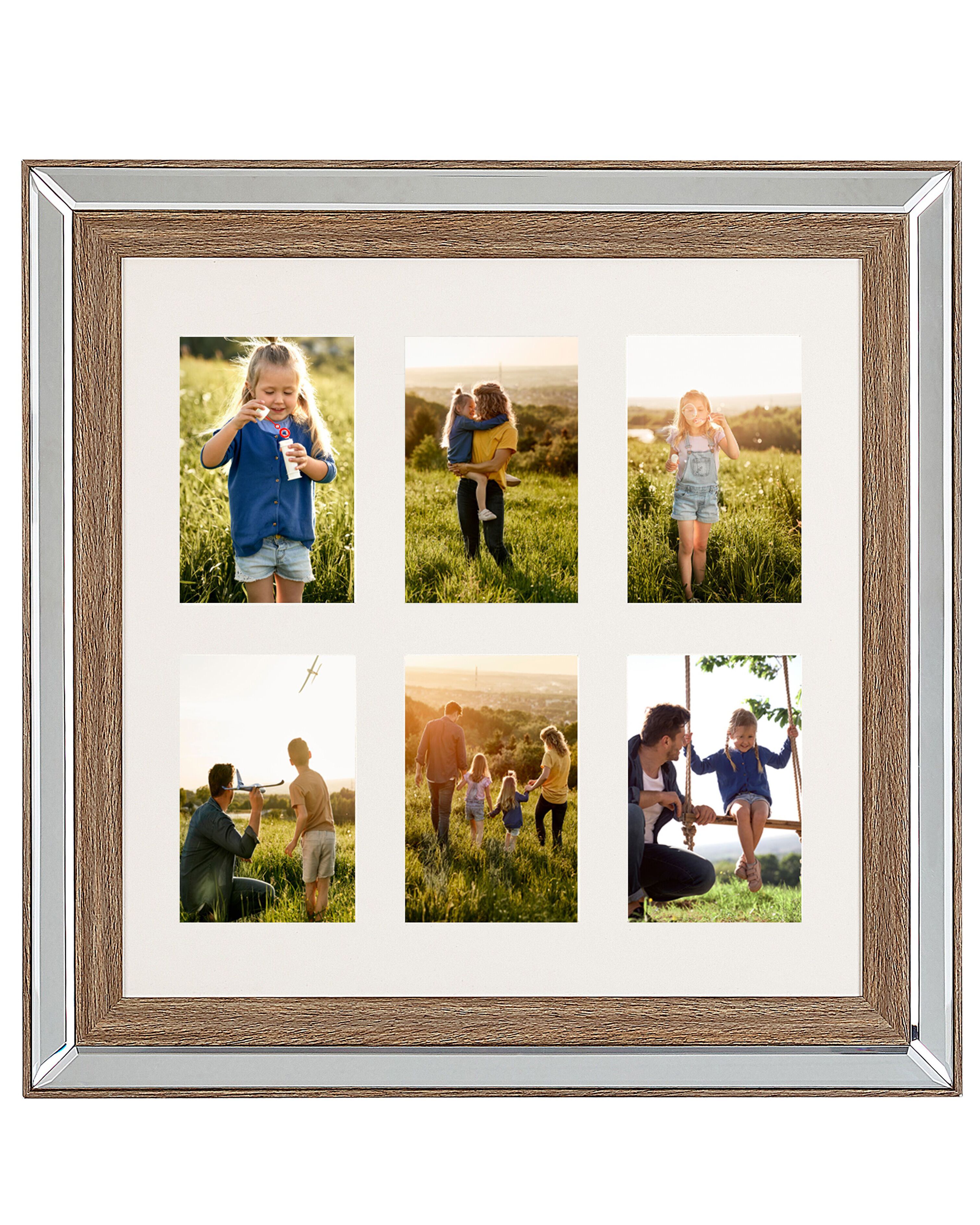 Frame for 6 Photos SINTA Silver | Beliani.co.uk
