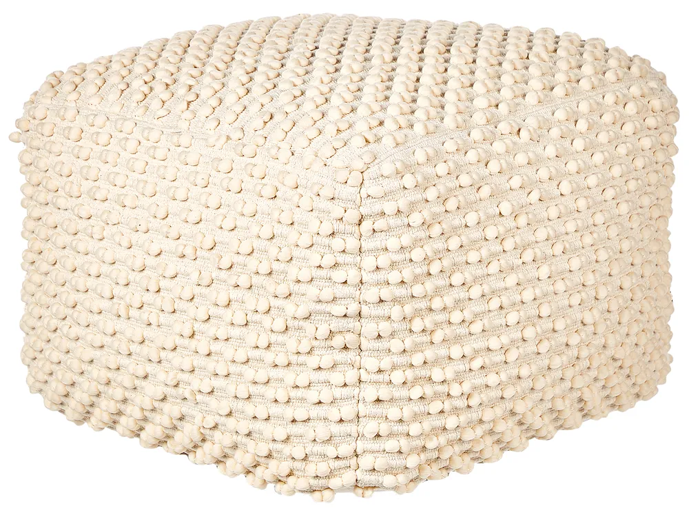Pouffe KINGRI Cotton Light Beige | Beliani.co.uk