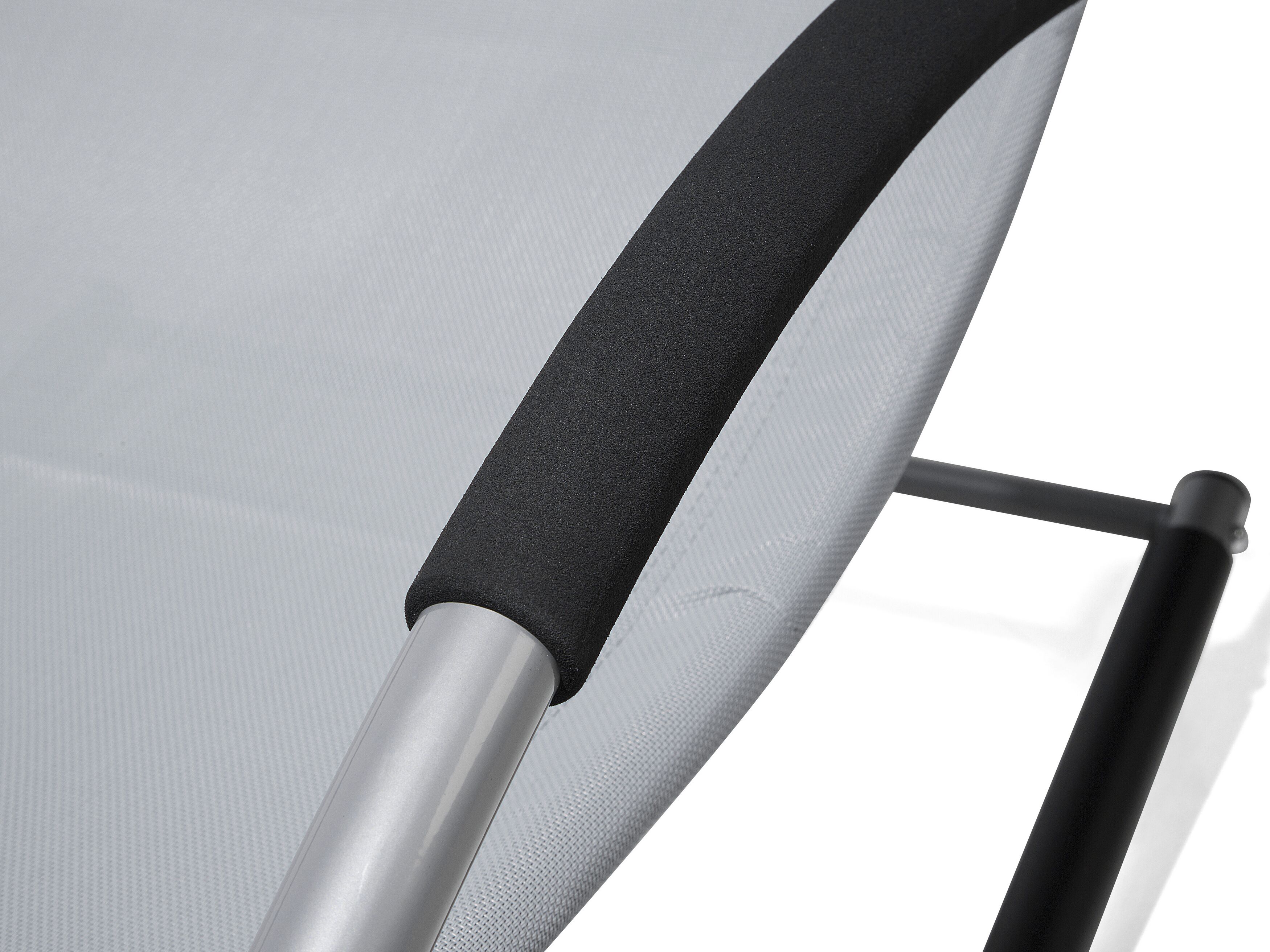 Rocking Sun Lounger CARANO Metal Grey | Beliani.co.uk