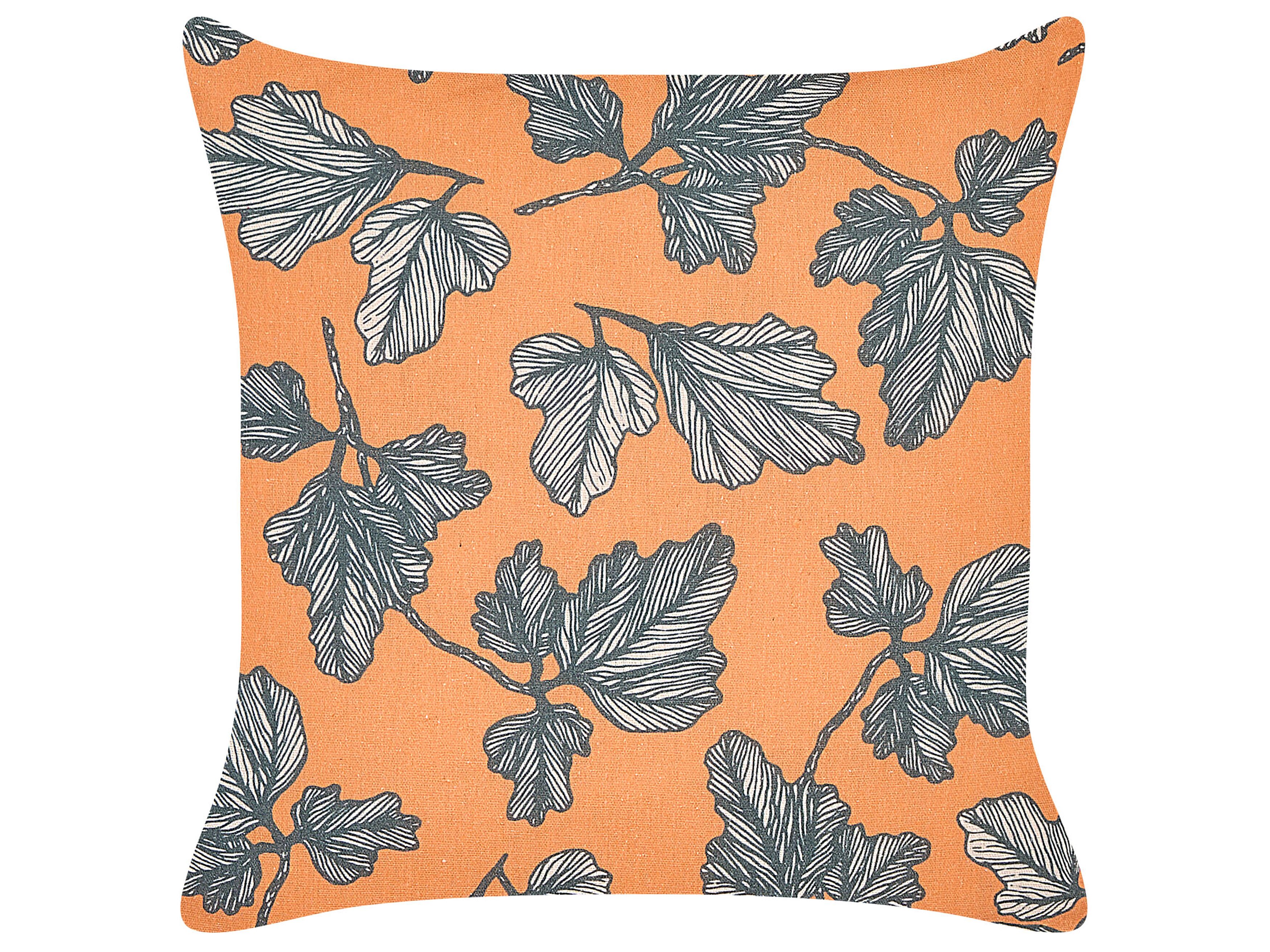 Set di 2 cuscini SPIREA 45 x 45 cm Nero Trama di piante | Beliani.it