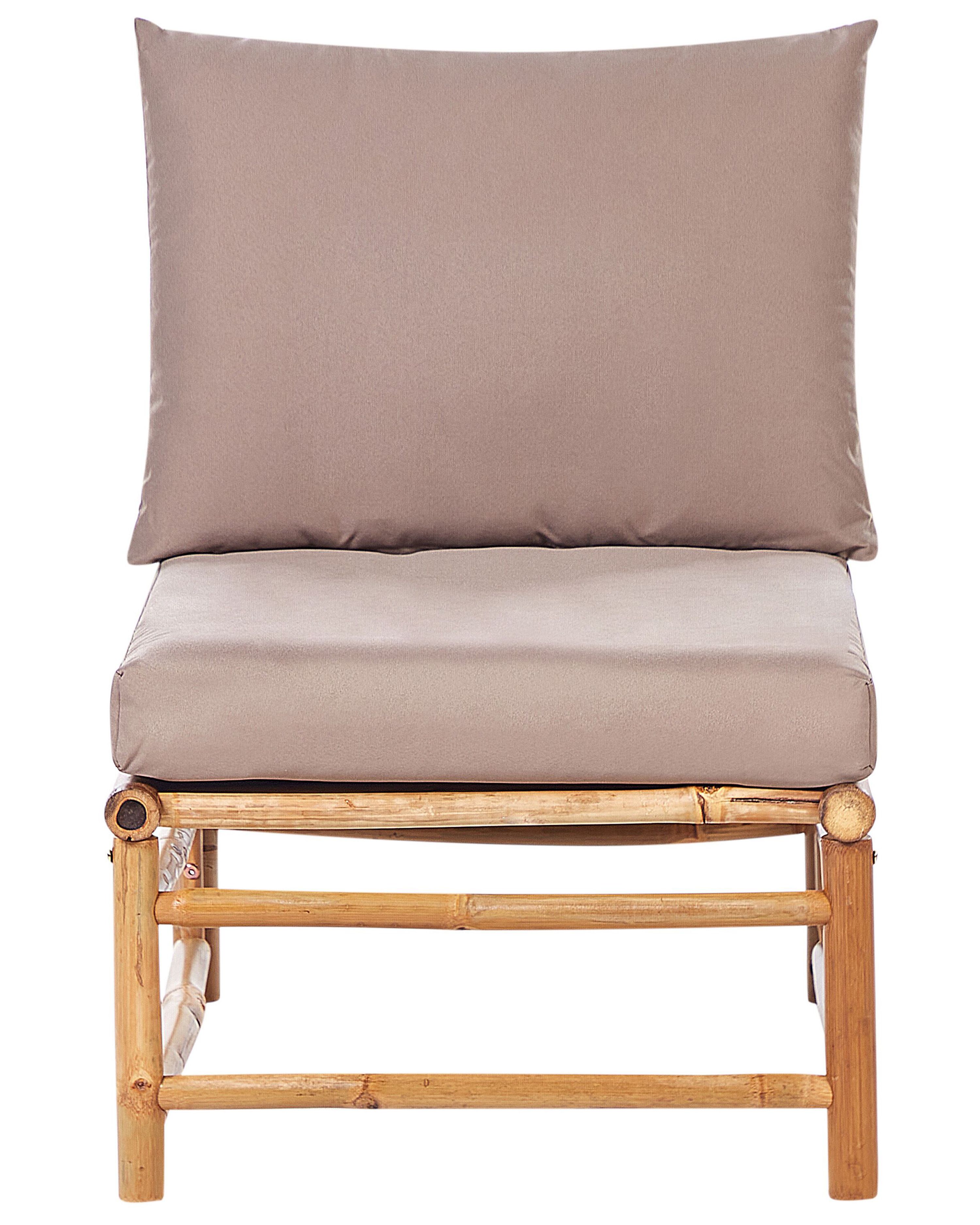 Sillón modular de jardín CERRETO Madera de bambú Gris pardo | Beliani.es