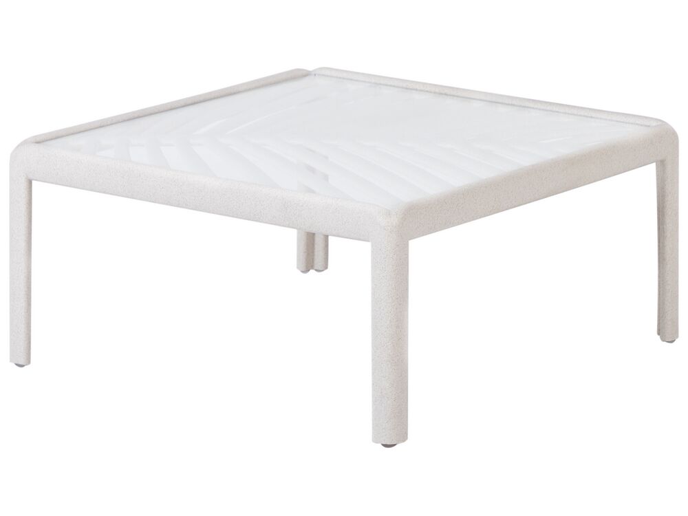Garden Coffee Table 69 x 69 cm Light Beige FERRETTI Beliani