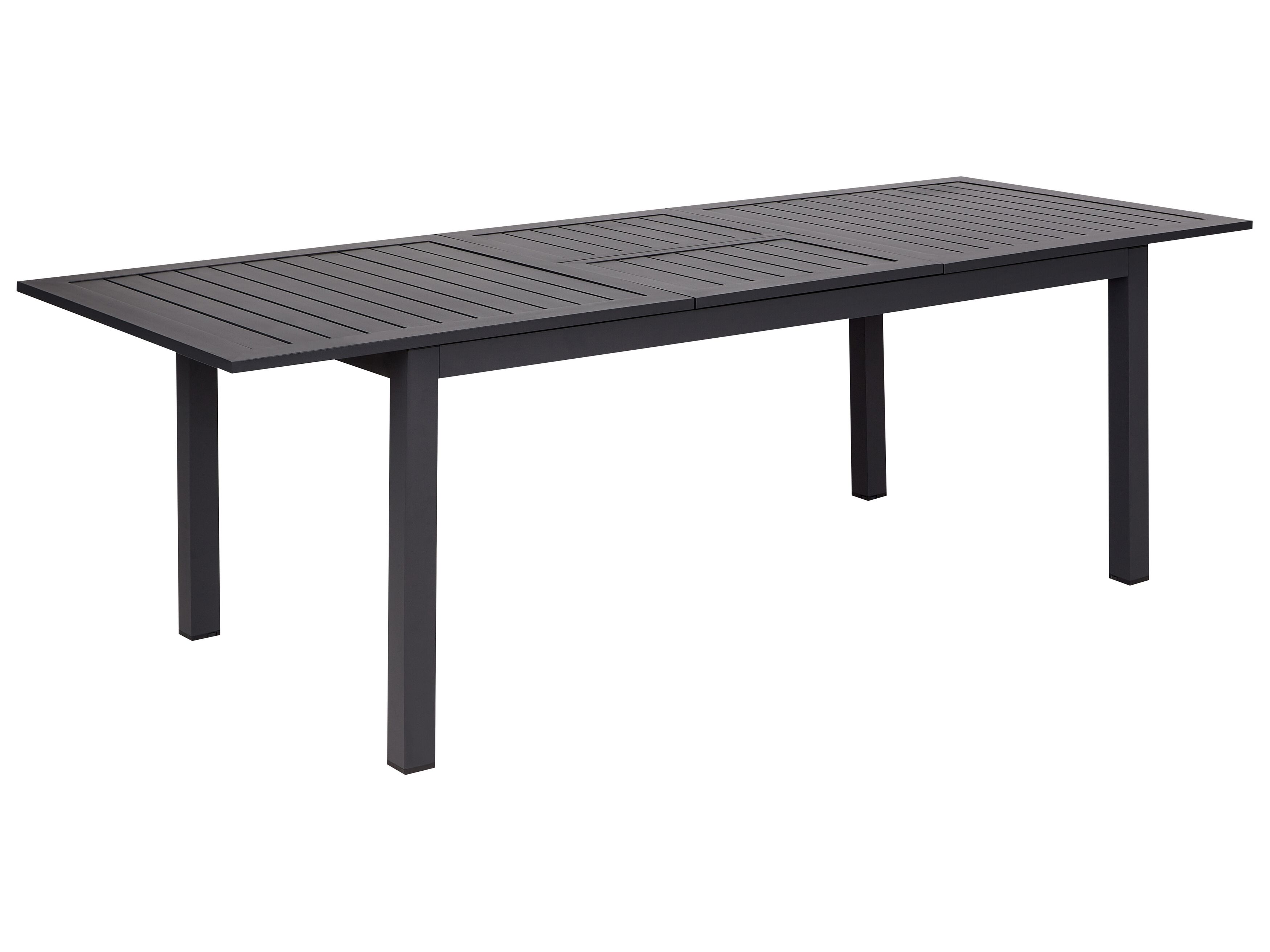 Extending Garden Dining Table SKALOMA 180/240 cm 90 cm Metal Dark Grey ...