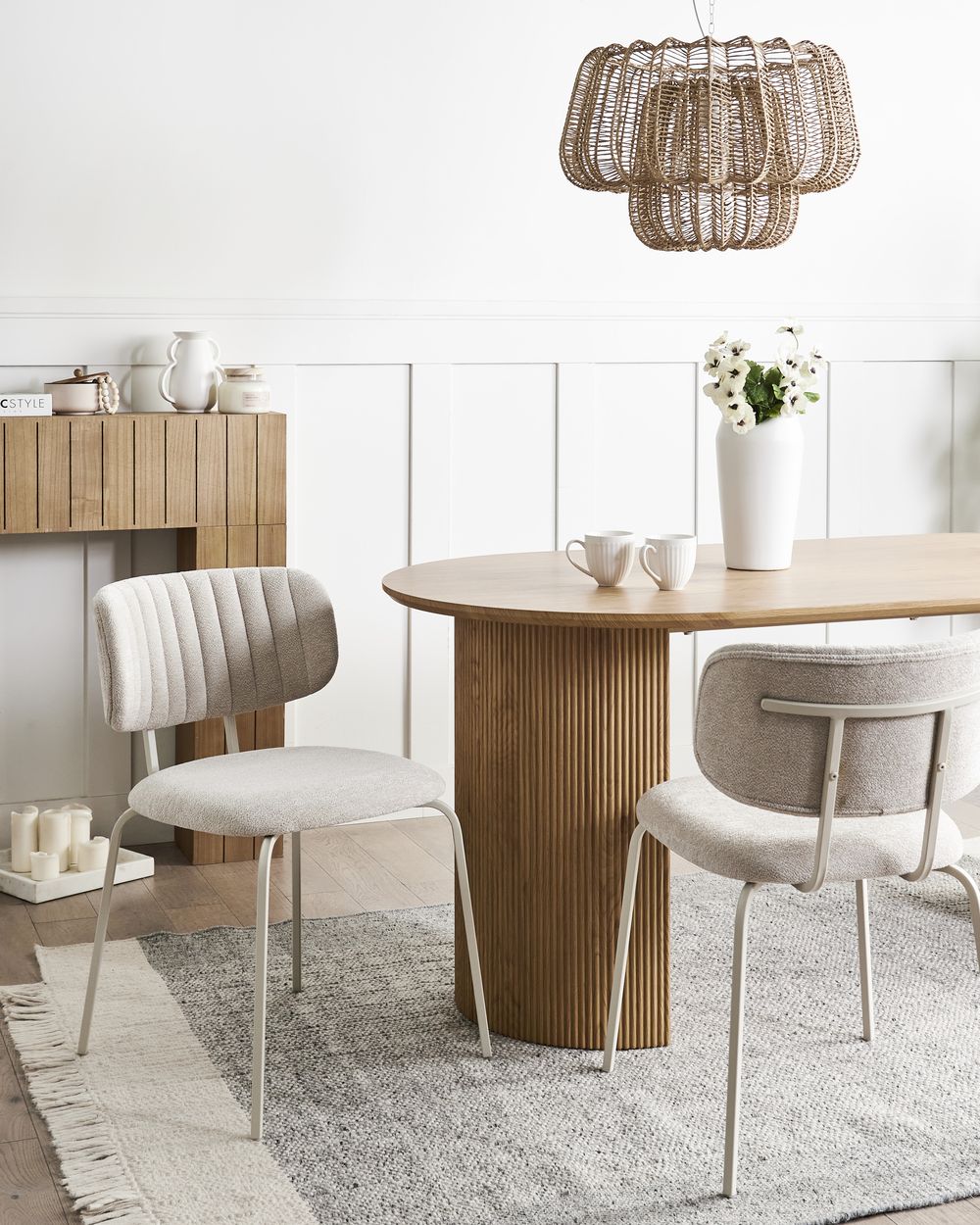 Set of 2 Dining Chairs MAROA Wood Light Beige | Beliani.co.uk