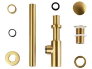 Basin Bottle Trap with Click Clack Waste MAFREDI Brass Gold | Beliani.co.uk