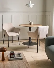 Set de 2 scaune dining BOWDON Chenille Bej deschis | Beliani.ro