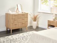 3 Drawer Chest LYNWOOD Light Brown | Beliani.co.uk