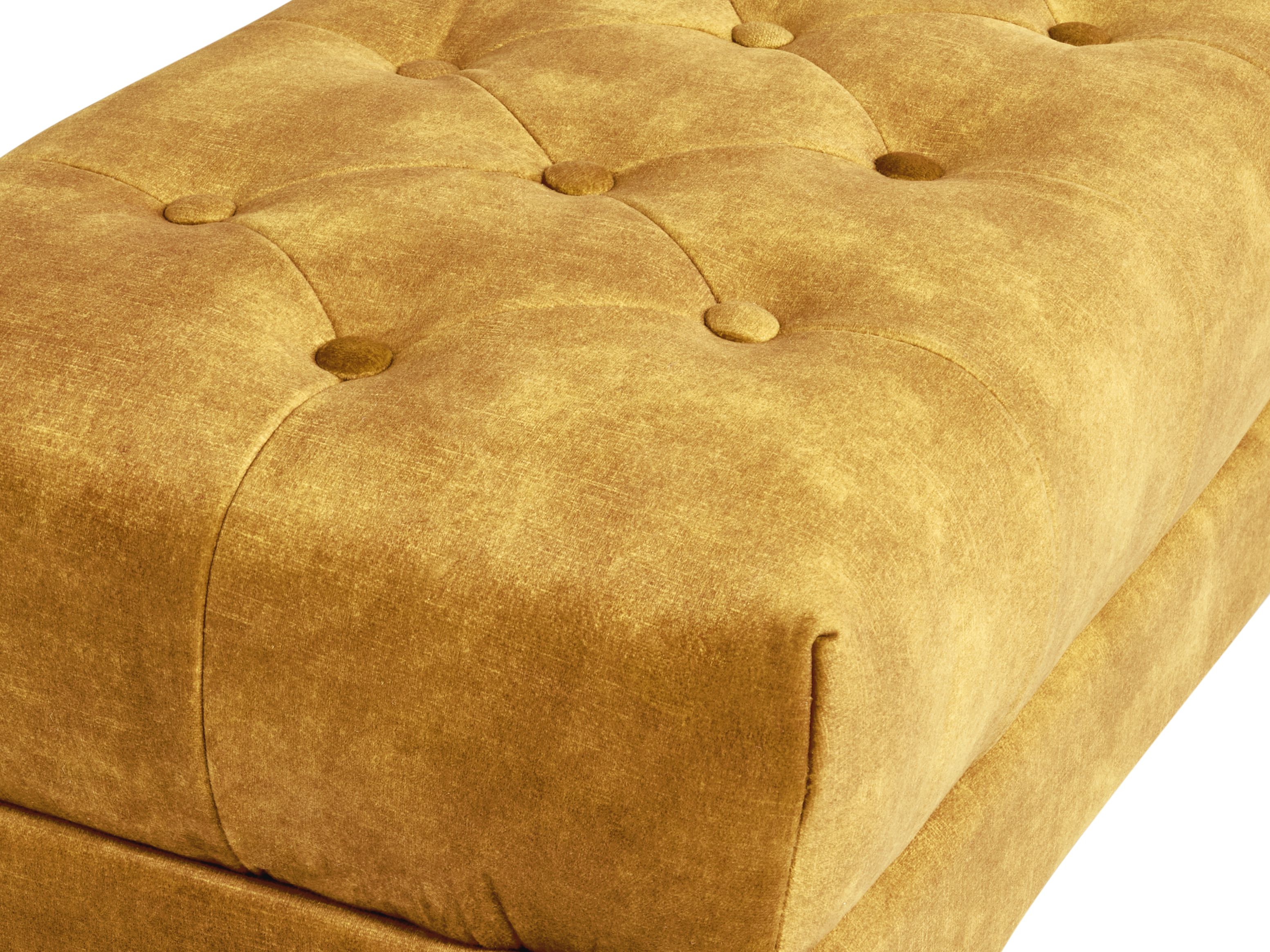 Bench ROSEVILLE Velvet Mustard | Beliani.co.uk